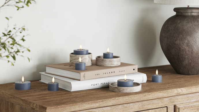 led-fyrfadslys-2-stk, Eisblau – DeluxeHomeartShop